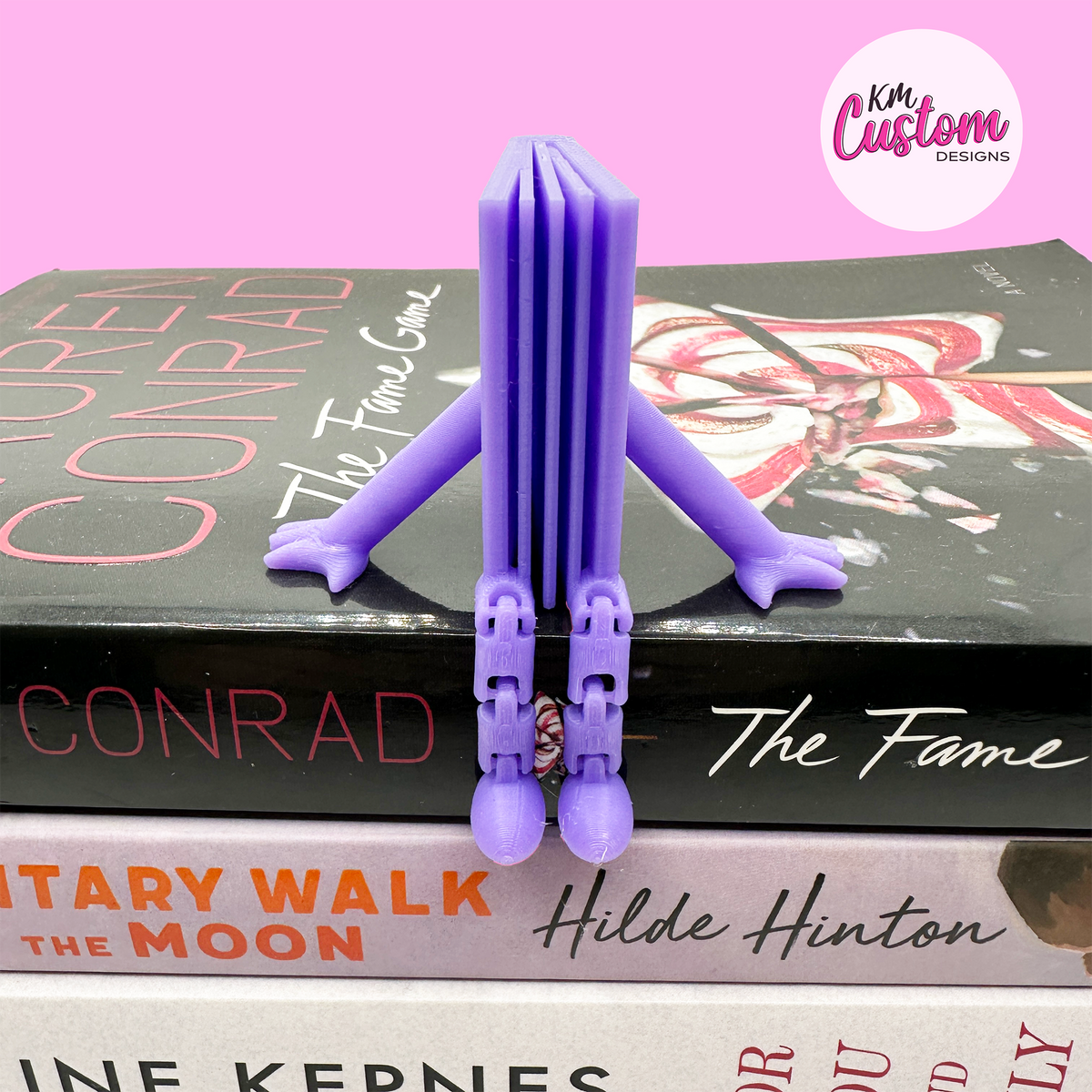 3D Printed Articuated Book Buddy Shelf Decoration – KM Custom Designs
