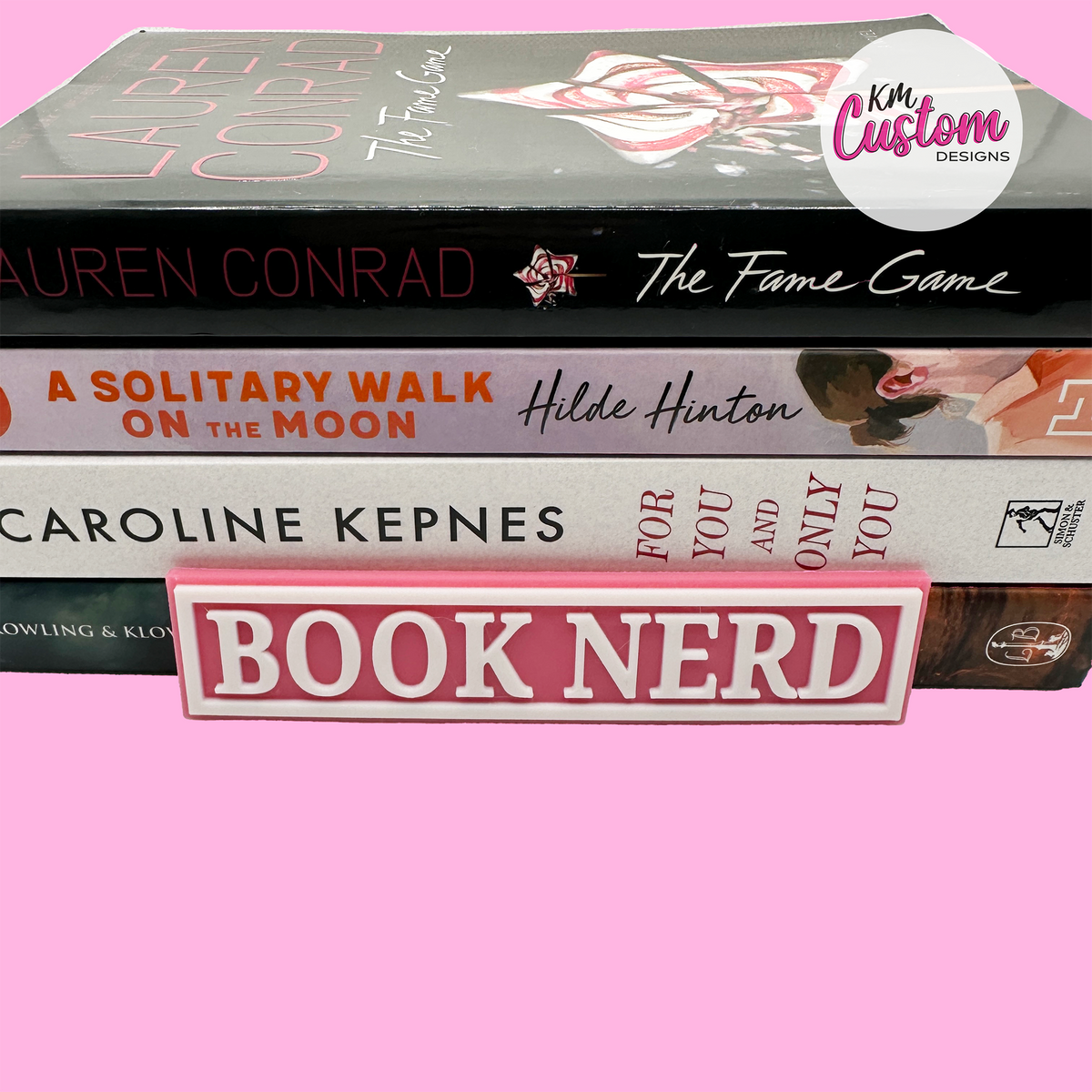 3D Printed Book Nerd Book Shelf Sign – KM Custom Designs