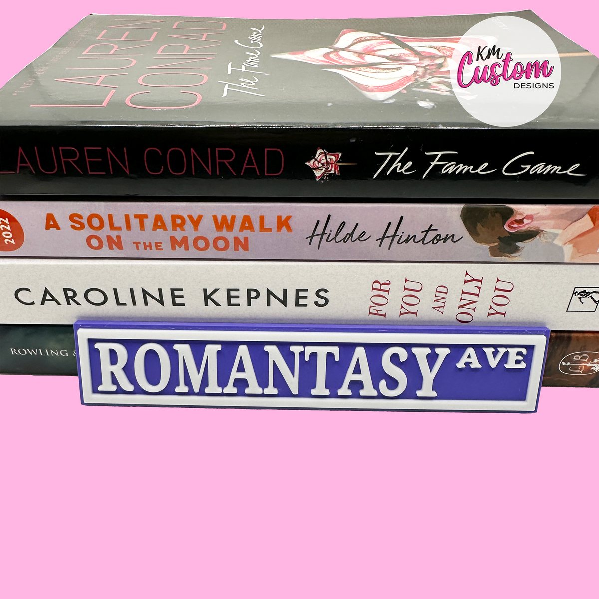 3D Printed Romantasy Avenue Book Shelf Sign – KM Custom Designs