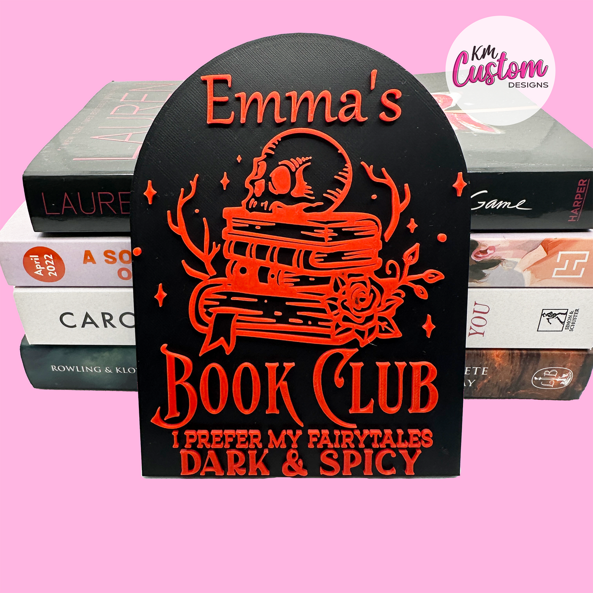 3D Printed Personalised Book Club Sign – KM Custom Designs