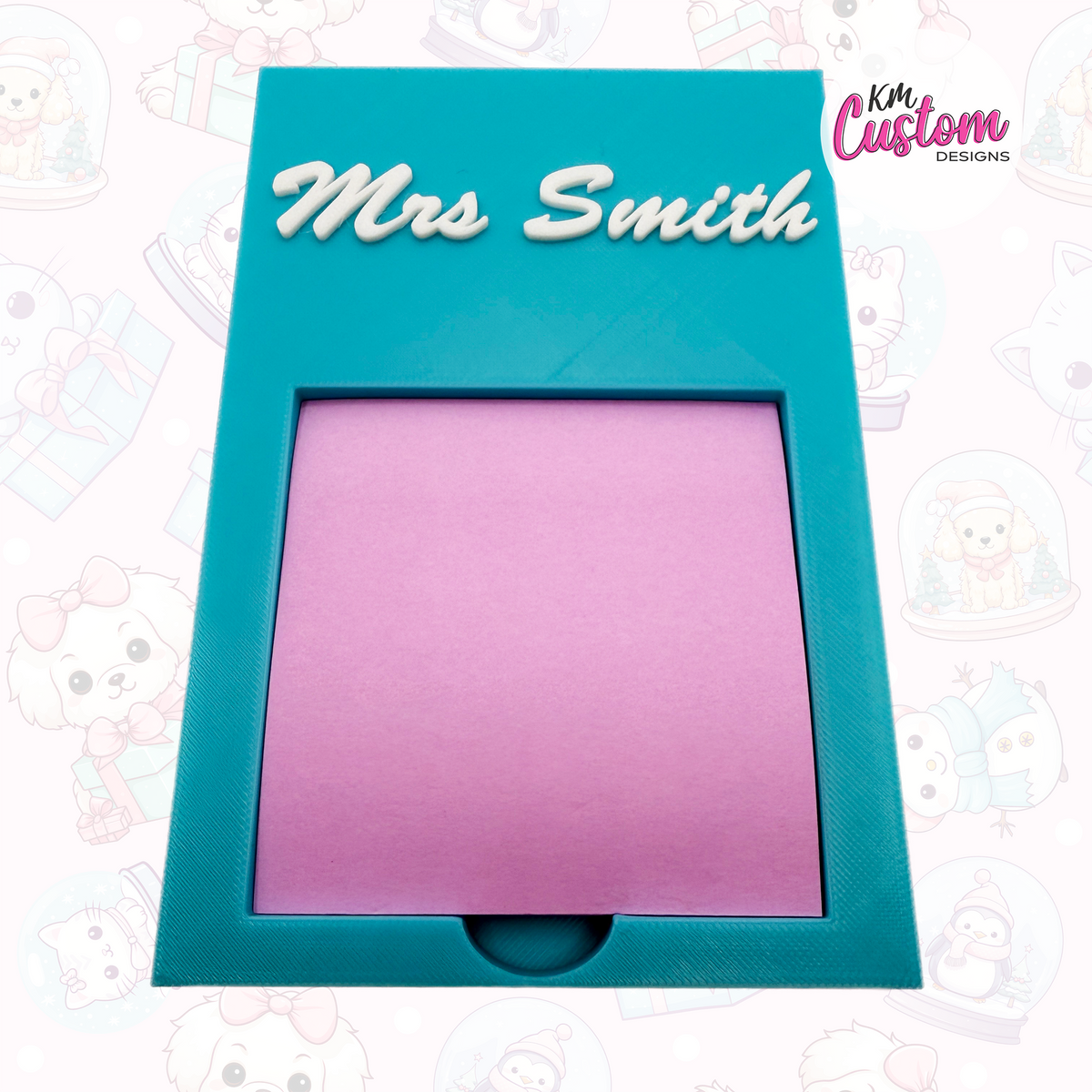 3D Printed Personalised Sticky Note Holder – KM Custom Designs